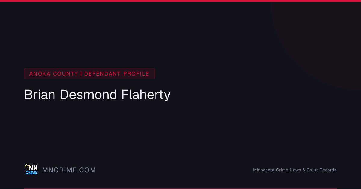 Brian Desmond Flaherty — Criminal Record (Anoka County, MN) | MN CRIME ...
